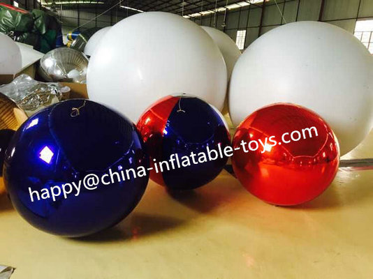 2m PVC Double Inflatable Mirror Ball For Fashion Show / Christmas Decoration
