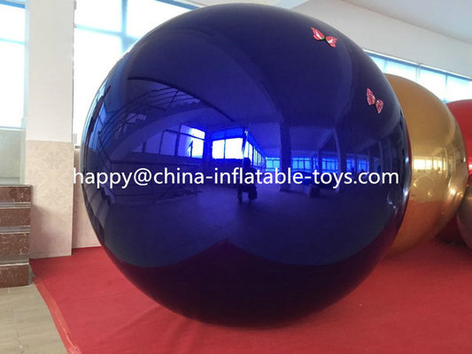 2m PVC Double Inflatable Mirror Ball For Fashion Show / Christmas Decoration