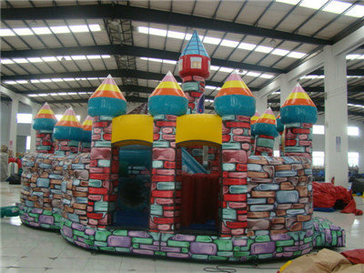 Kindergarden / Park Outdoor Inflatable Games Fireproof 12 * 10m
