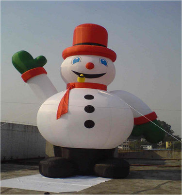 6 m High White Oxford Cloth Christmas Decorations Inflatable Snowman Placed Square Park Mall Decoration
