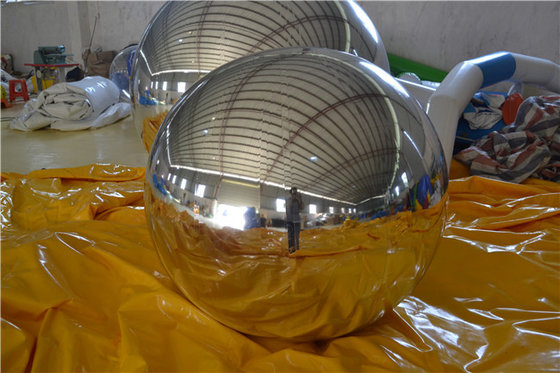Silver Commercial Giant Inflatable Mirror Ball Entertainment Events Use