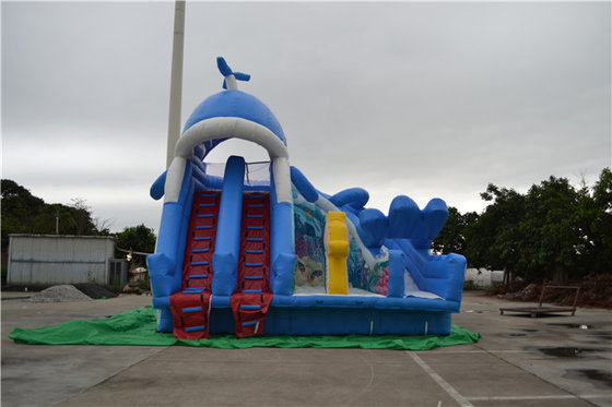 Blue Inflatable Sports Games Double & Triple Stitches Seams