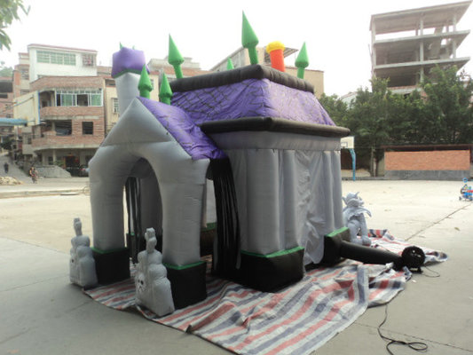 Black / White Inflatable Party Tent Soul House Fireproof School Use