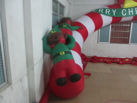 Santa Claus Decoration Inflatable Arch Christmas Celebration Use