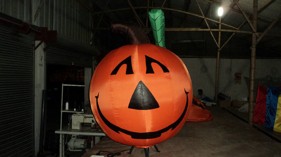 Party Inflatable Pumpkin / Halloween Inflatables With Smiling Face