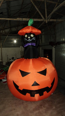 Party Inflatable Pumpkin / Halloween Inflatables With Smiling Face