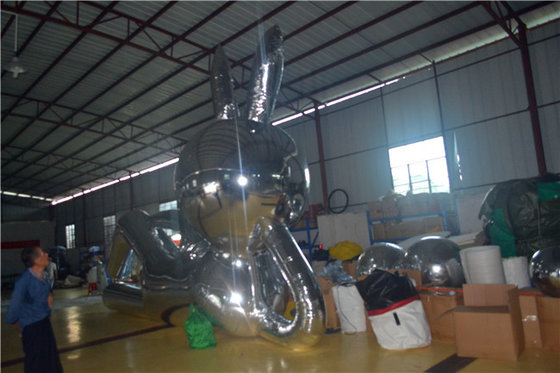 Huge Inflatable Mirror / Inflatable Rabbit Silver Air Compression
