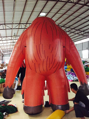 PVC Tarpaulin Inflatable Advertising Products Panda Figurines Black And White