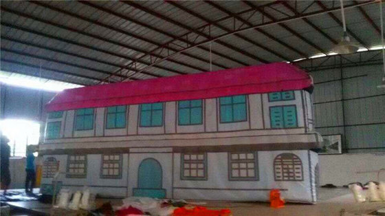 Pink And Blue Inflatable Bouncy Castles For Parties / Ceremonies