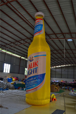 Holiday Play Yellow Inflatable Beer Bottle Oxford Cloth Material