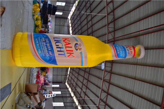 Holiday Play Yellow Inflatable Beer Bottle Oxford Cloth Material