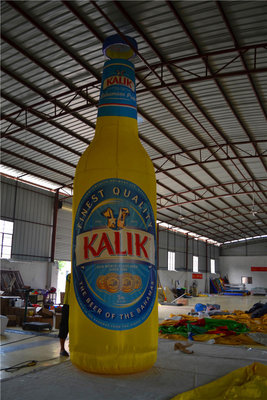 Holiday Play Yellow Inflatable Beer Bottle Oxford Cloth Material