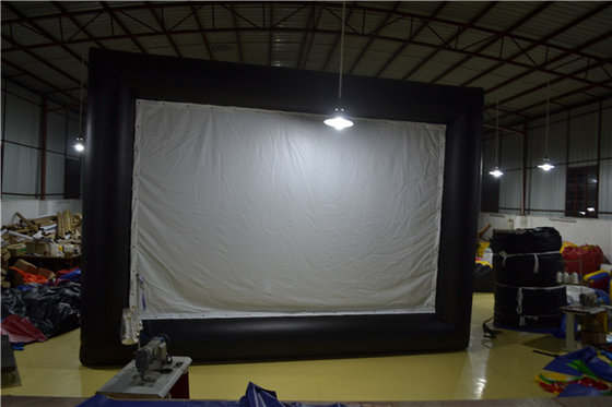Commercial Outside Inflatable Movie Screen With Double - Line Three Synchronization Sewed Technical