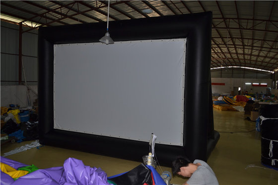 Commercial Outside Inflatable Movie Screen With Double - Line Three Synchronization Sewed Technical