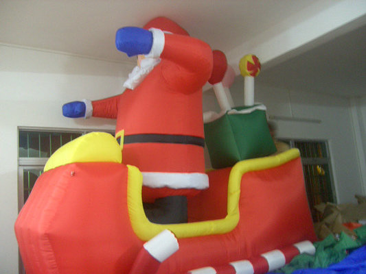 Red Advertising Inflatable Santa Clause For Christmas Celebration