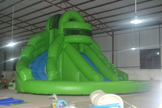 0.9mm PVC Tarpaulin Family Inflatable Swimming Pool Slides For Amusement Park