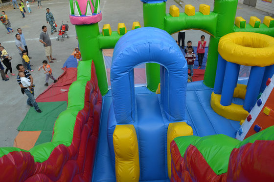Outdoor Kungfu Panda Bouncy Castle Obstacle Course Inflatable Sport Games For Kindergarden