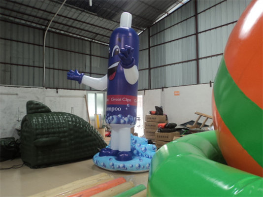 2m Height Inflatable Advertising Products Toys Inflatable Bottle With Smile Face