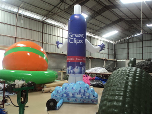 2m Height Inflatable Advertising Products Toys Inflatable Bottle With Smile Face