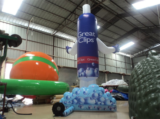 2m Height Inflatable Advertising Products Toys Inflatable Bottle With Smile Face