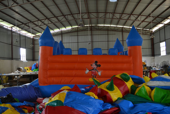 6*4*3.5m Inflatable Sports Games Blue And Orange Disney Inflatable Trampoline To The Children