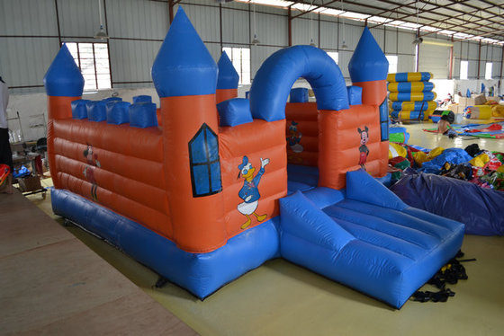 6*4*3.5m Inflatable Sports Games Blue And Orange Disney Inflatable Trampoline To The Children