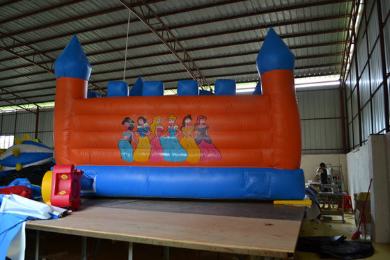 6*4*3.5m Inflatable Sports Games Blue And Orange Disney Inflatable Trampoline To The Children