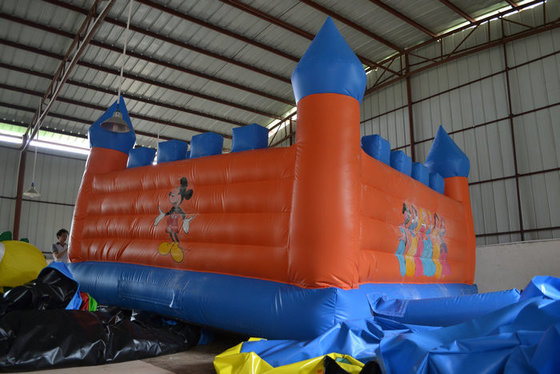 6*4*3.5m Inflatable Sports Games Blue And Orange Disney Inflatable Trampoline To The Children