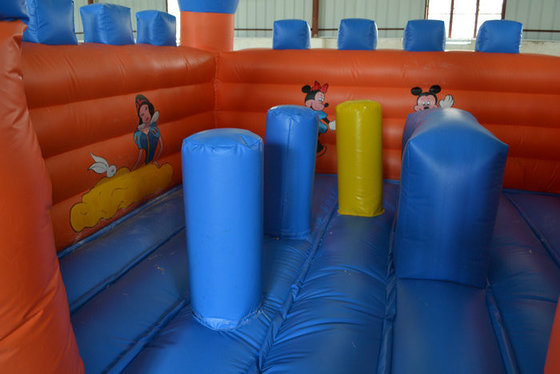 6*4*3.5m Inflatable Sports Games Blue And Orange Disney Inflatable Trampoline To The Children