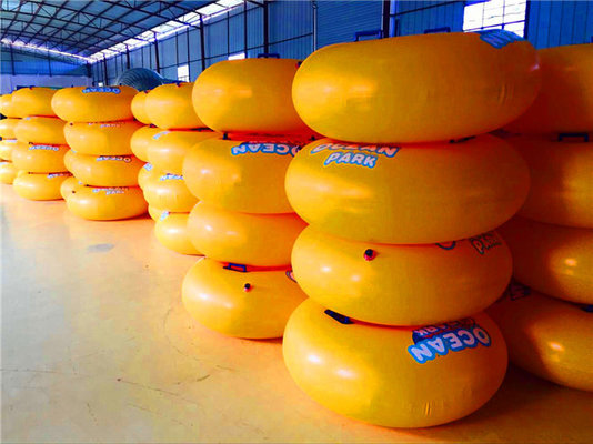 Yellow PVC Inflatable Water Toys Small Swimming Ring For Children