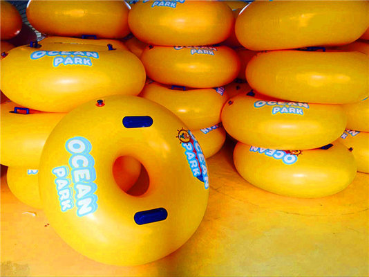 Yellow PVC Inflatable Water Toys Small Swimming Ring For Children