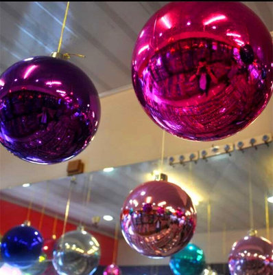 Big Golden Green Blue Inflatable Ball Advertising Mirror Balloon Custom
