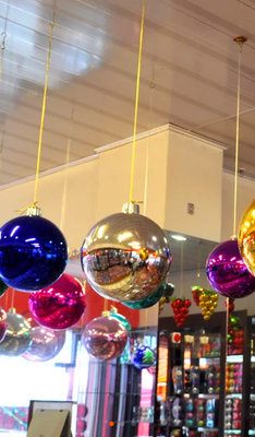 Decorative Fun Colourful Inflatable Mirror Ball PVC Tarpaulin Fireproof