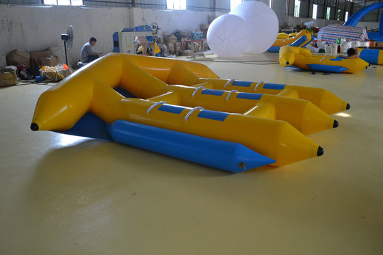 Durable PVC Inflatable Boat , Water Park Inflatable Fishing Boat