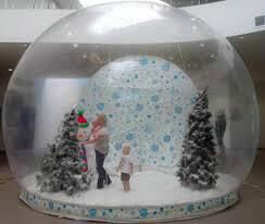 PVC Attractive Inflatable Advertising Products , Christmas Decoration Transparent Crystal Ball