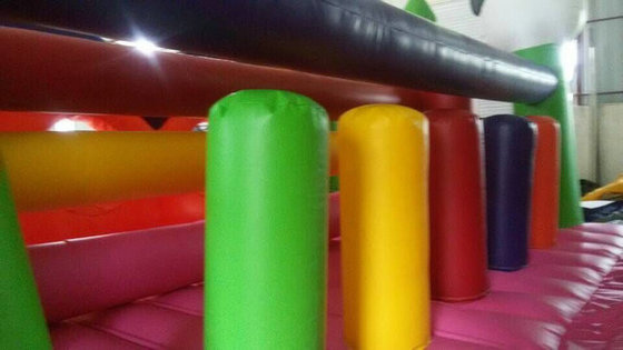Fireproof Funny Inflatable Sports Games Colored Castle For Children Playing