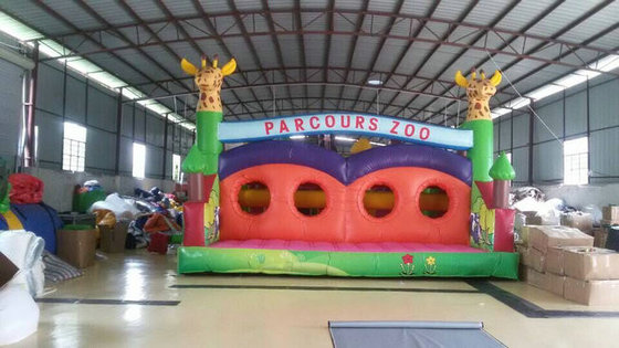 Fireproof Funny Inflatable Sports Games Colored Castle For Children Playing