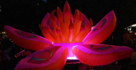 Unique Custom Inflatable Products Attractive Inflatable Colourful LED Flower