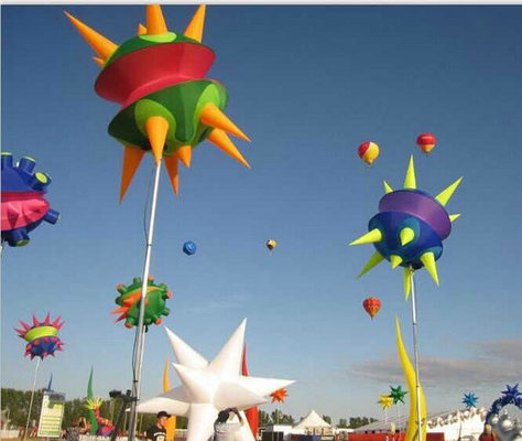 Unique Custom Inflatable Products Attractive Inflatable Colourful LED Flower