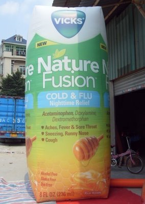 Advertising Inflatable Custom Water Bottle Durable Lightweight