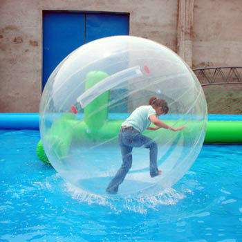 Attractive Unique Inflatable Human Ball Walking On Swimming Pool Clear