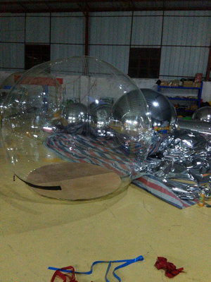 Unique Inflatable Advertising Products , Christmas Decoration Transparent Ball