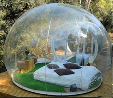 Family Inflatable Camping Tent Transparent One Tunnel Bubble
