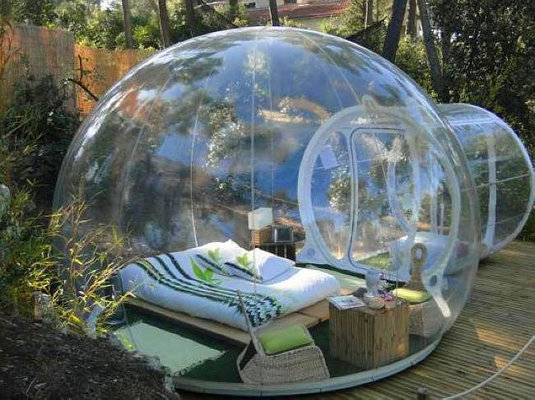 Family Inflatable Camping Tent Transparent One Tunnel Bubble