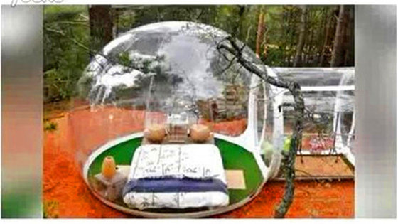 Family Inflatable Camping Tent Transparent One Tunnel Bubble
