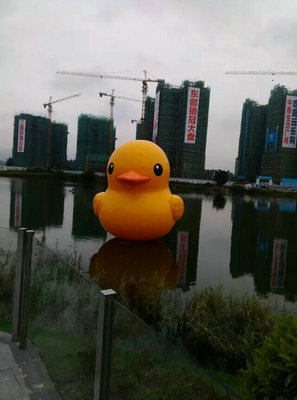 Fireproof Yellow Duck Inflatable Model Unique For Commerical Promotion