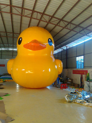 Fireproof Yellow Duck Inflatable Model Unique For Commerical Promotion