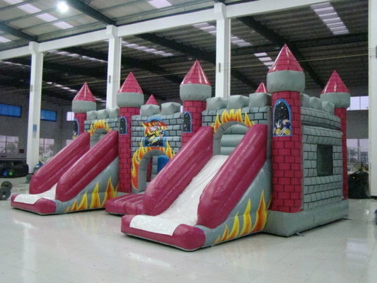 Reusable Inflatable Snow White Castle Attractive Digital Printing Fire Resistance