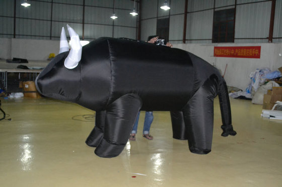 Attractive Custom Inflatable Products , Black Animal Large Inflatable Cow