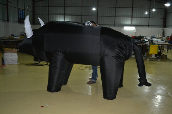 Attractive Custom Inflatable Products , Black Animal Large Inflatable Cow